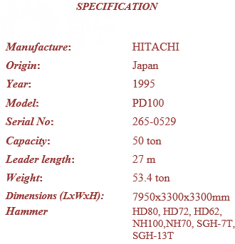 Máy đóng cọc Hitachi PD100